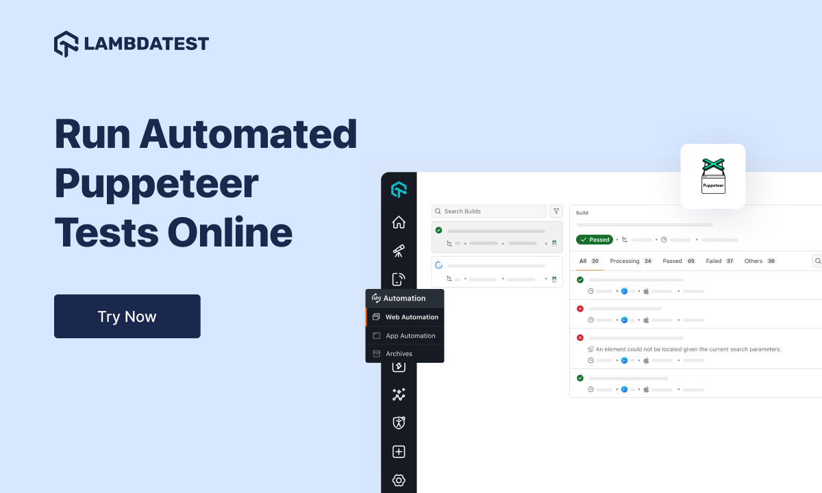 Puppeteer Testing Platform: Headless Chrome at Scale | TestMu AI ...