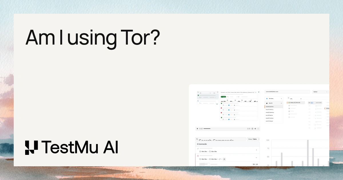 Am I Using Tor? Check Your Privacy Now