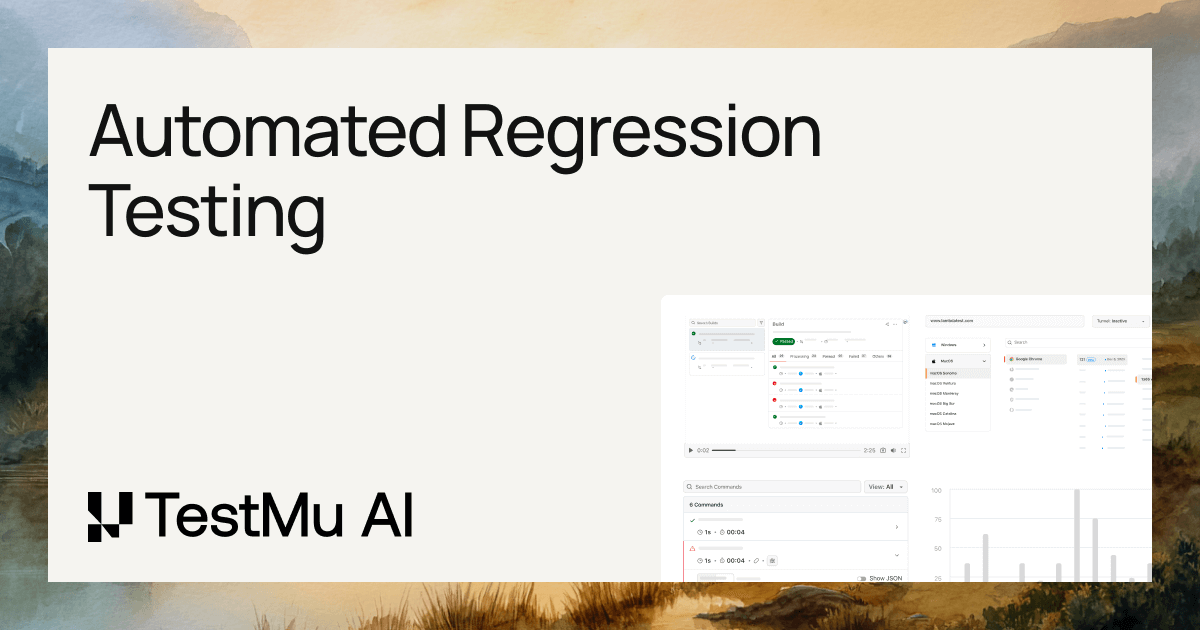 Run automated regression testing on reliable & secure cloud.
