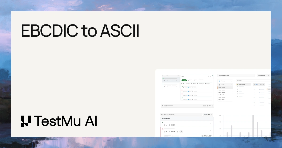 Free EBCDIC to ASCII Converter Online | EBCDIC Decoder | TestMu AI ...