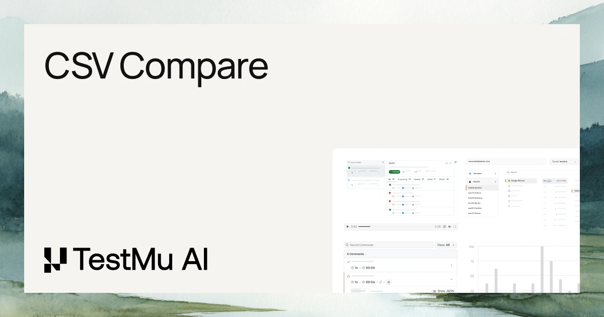 CSV Compare - CSV diff Online Tool | TestMu AI (Formerly LambdaTest)