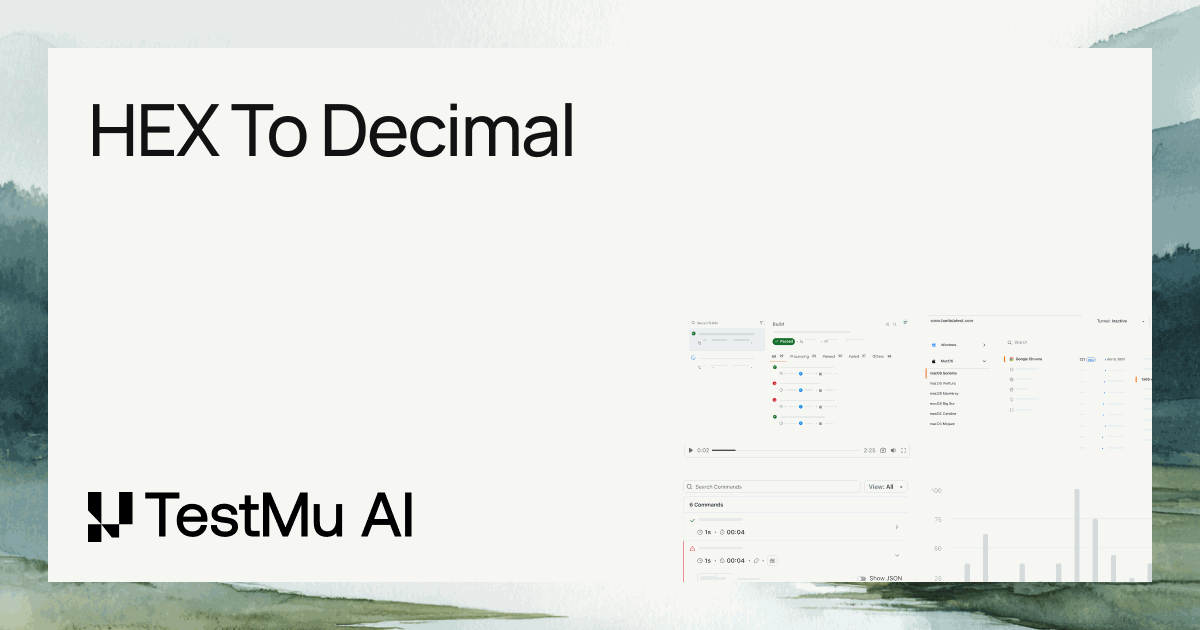 Hex to Decimal Converter | Free Hexadecimal to Decimal Tool | TestMu AI ...