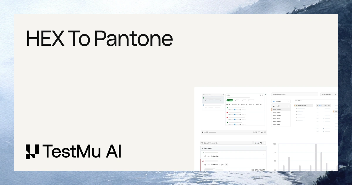 HEX to Pantone (PMS) Converter | Lambdatest