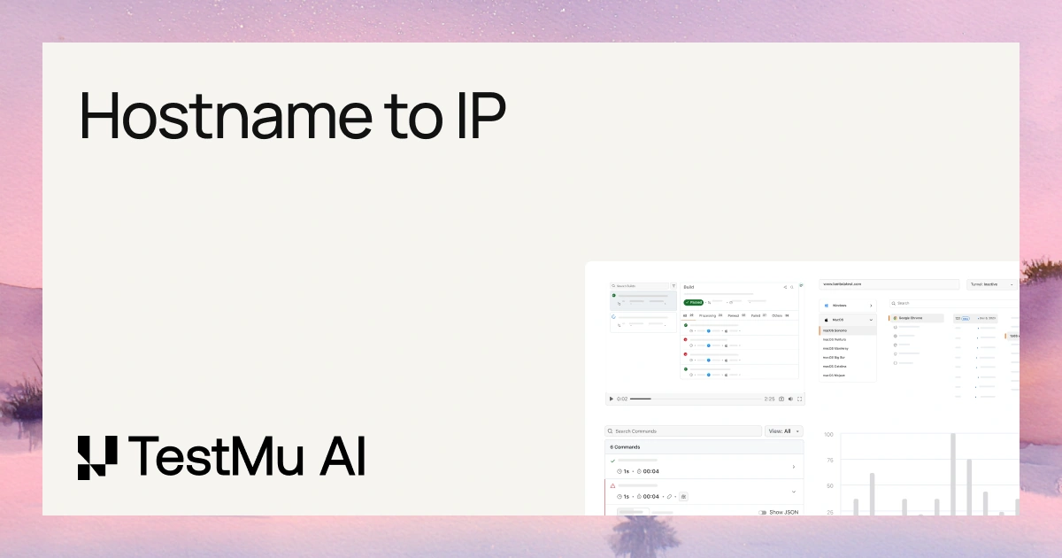 Hostname to IP - Host to IP Lookup - IP Resolver | TestMu AI (Formerly ...