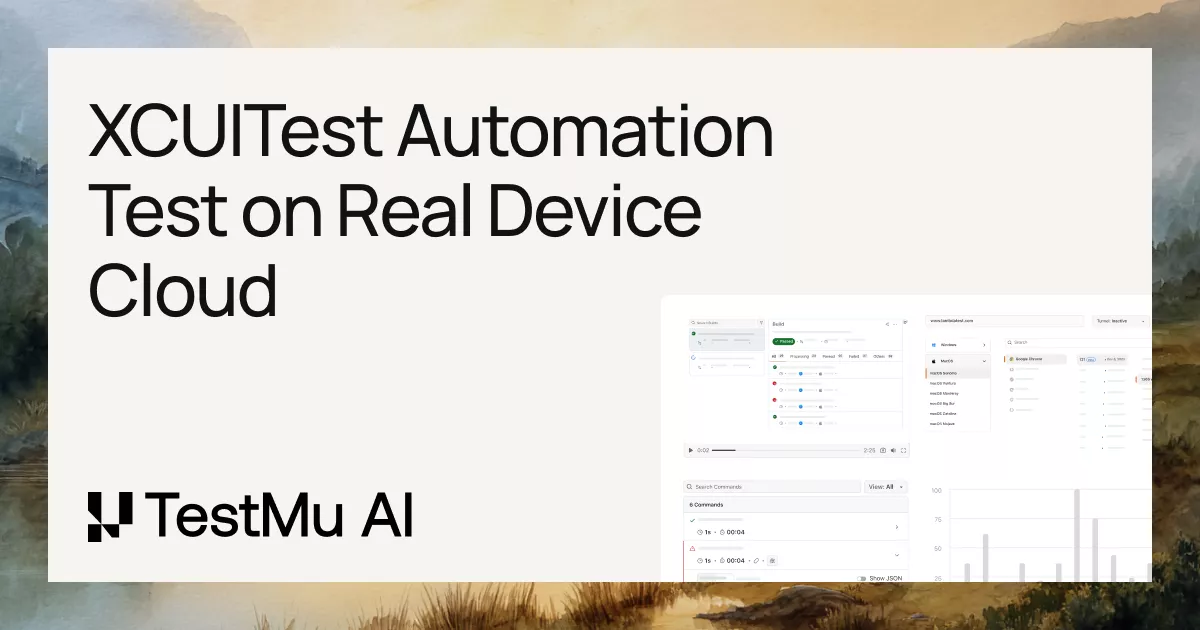XCUITest Real Devices Testing - TestMu AI (Formerly LambdaTest) Automation