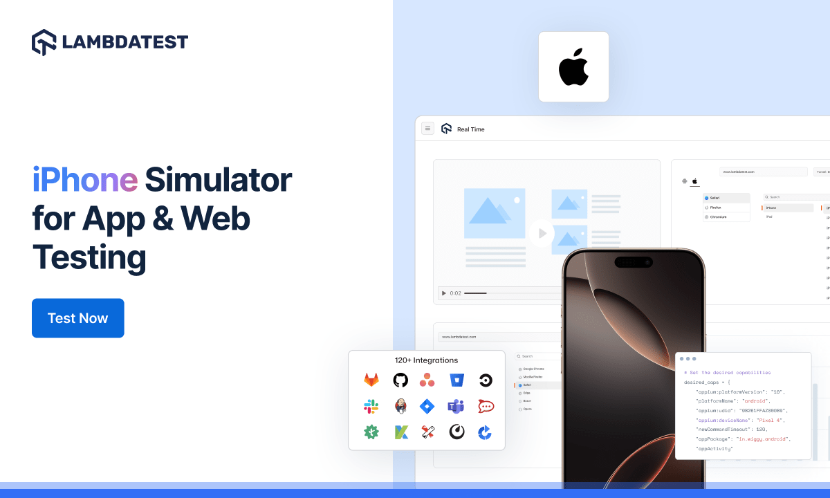 iPhone Simulator for Native App Testing | TestMu AI (Formerly LambdaTest)
