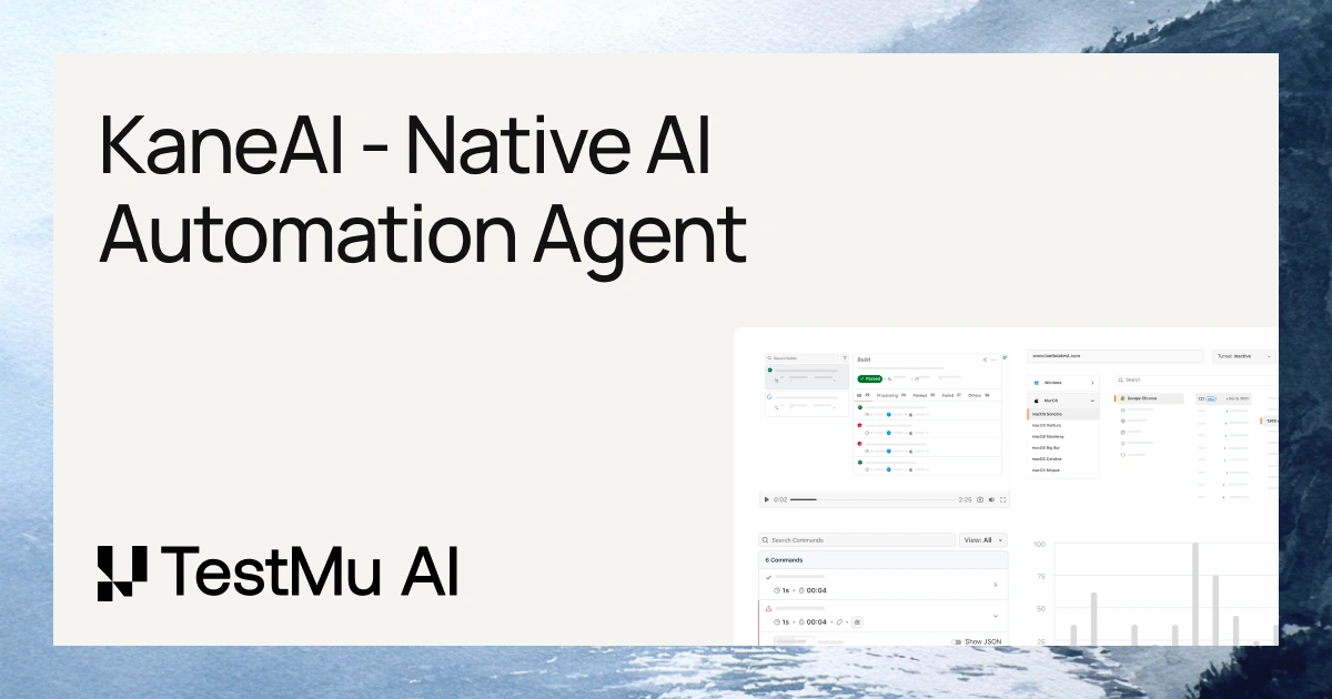 KaneAI - Native AI Automation Agent | TestMu AI (Formerly LambdaTest)