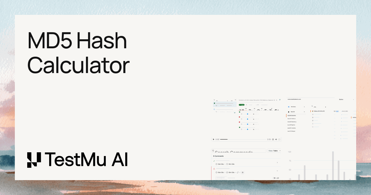 MD5 Hash Online Calculator | TestMu AI (Formerly LambdaTest)