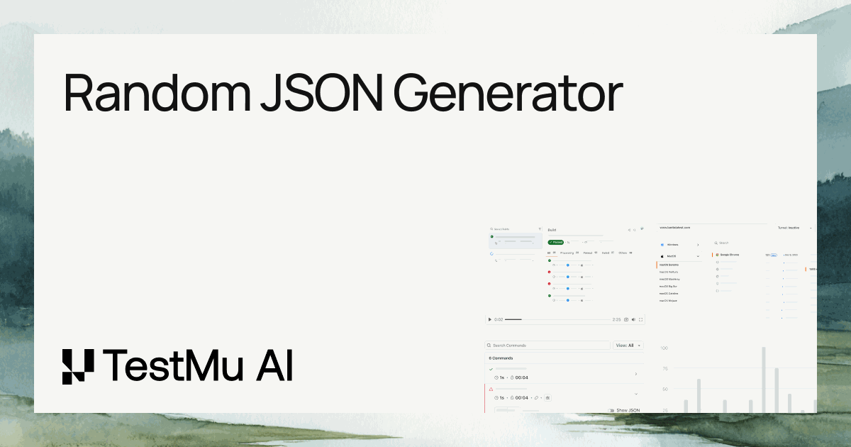 Random JSON Data Generator Online | TestMu AI (Formerly LambdaTest)