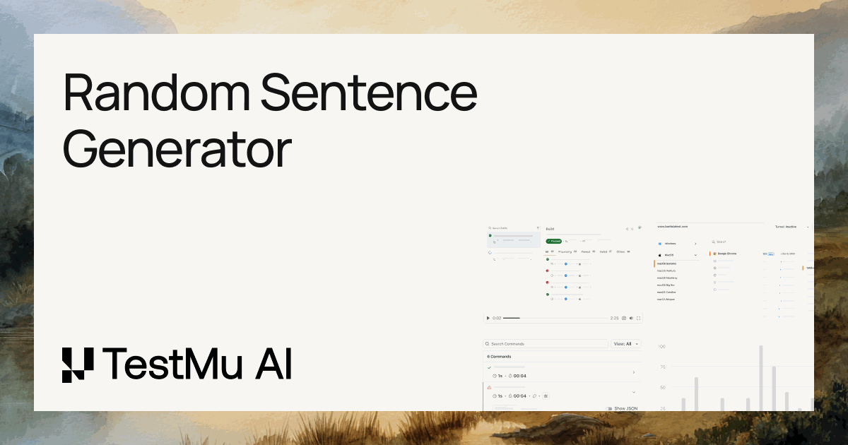 Random Sentence Online Generator | TestMu AI (Formerly LambdaTest)