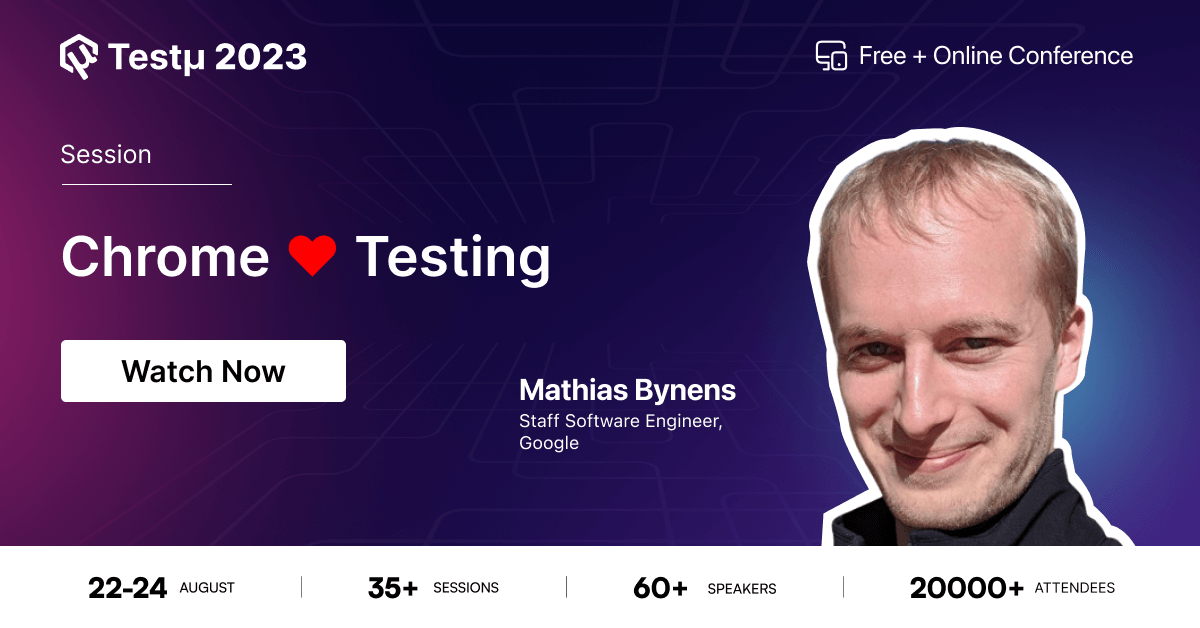 Conference: Listen to Mathias Bynens - Join the Free Online Testµ ...